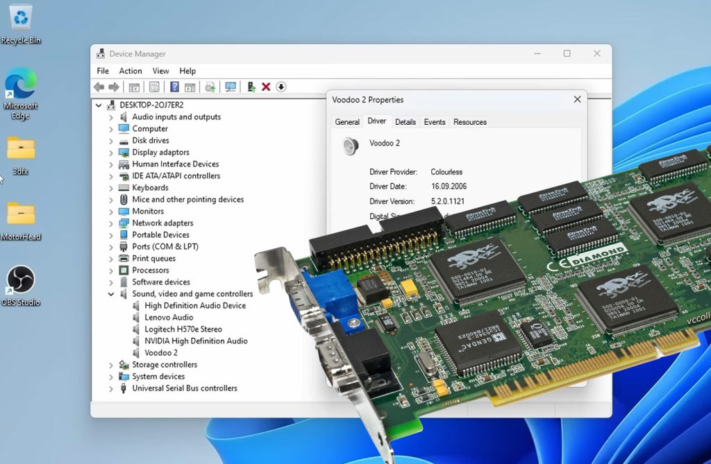 Відеокарту 20 століття 3dfx Voodoo2 запустили на ПК з Windows 11 та Ryzen 9 9900X - Goodtech